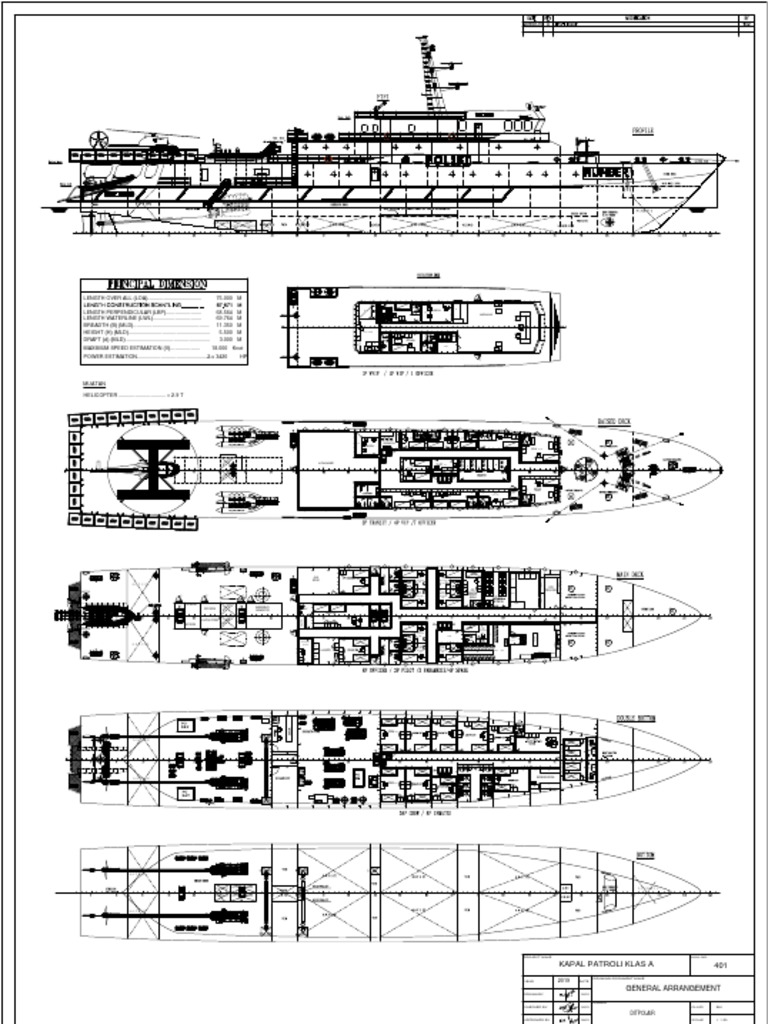 General Arrangement of Patrol Vessel | PDF | Shipping | Ships