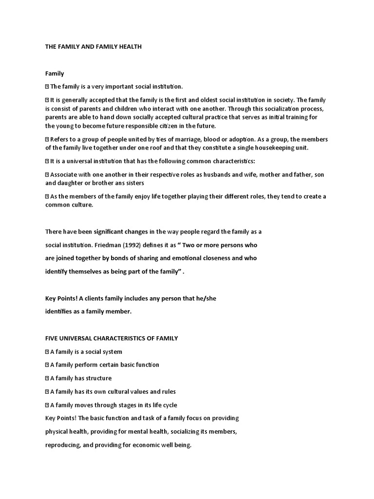 The Family and Family Health | PDF | Family | Preventive Healthcare