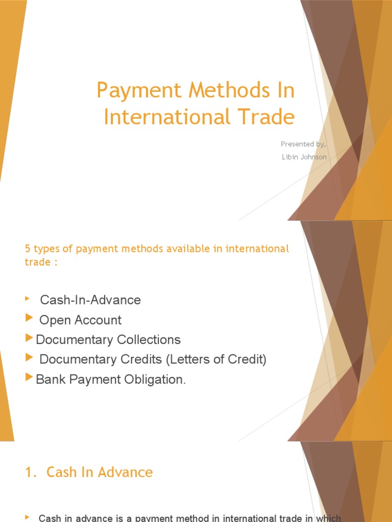International Trade Payment Methods | PDF | Letter Of Credit | Payments