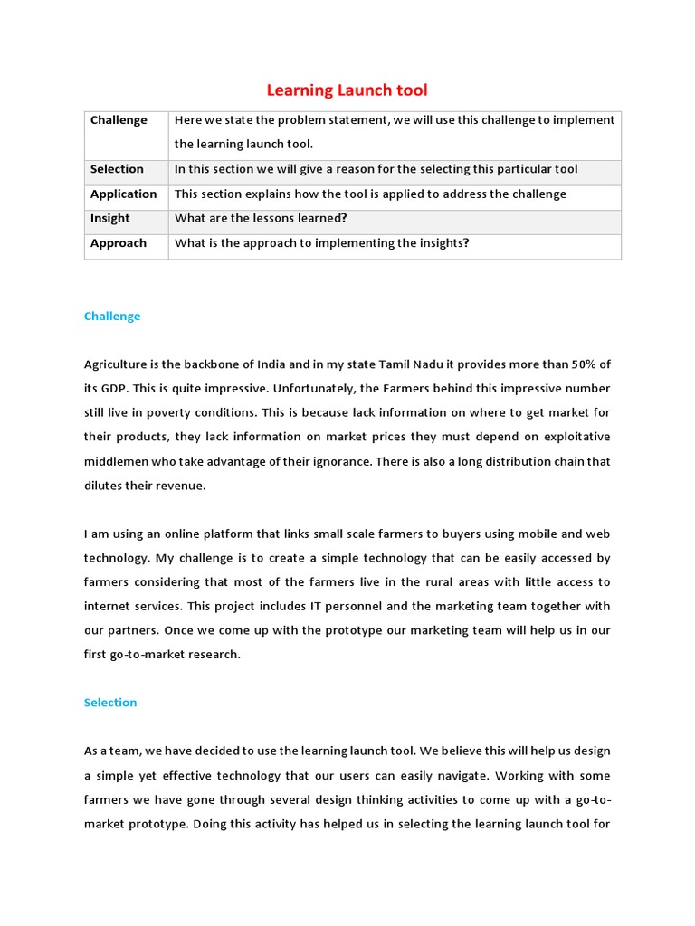 Learning Launch Tool | PDF | Smartphone | Mobile App