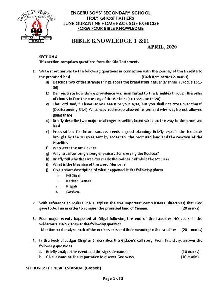 Bible Form 4 June Home Package | PDF | Acts Of The Apostles | Saint Peter