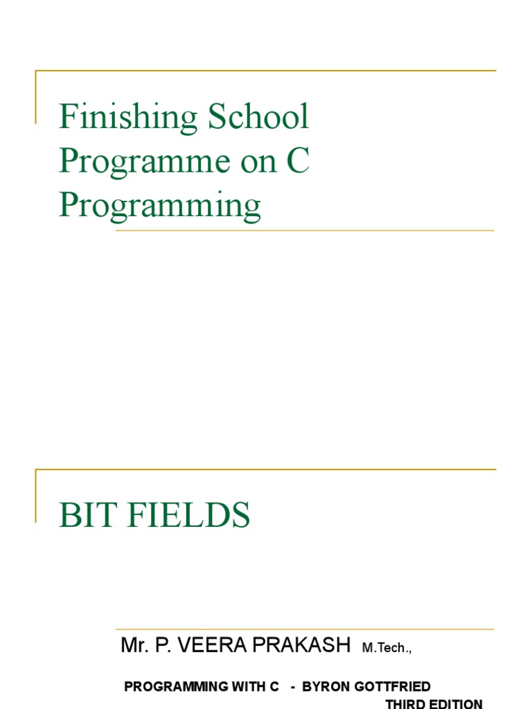 Bit Fields | PDF | Integer (Computer Science) | Notation