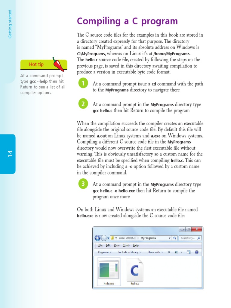 Compiling A C Program: at A Command Prompt Type Then Hit Return To See A List of All Compiler ...