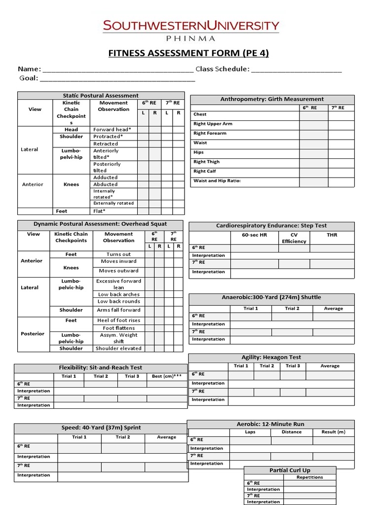 PFA Form and Criterion PE 4 | Download Free PDF | Anatomical Terms Of ...