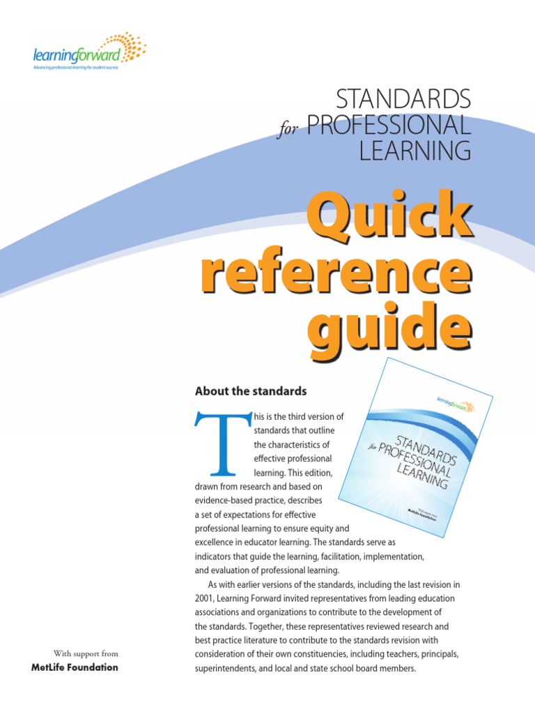Standards Reference Guide PDF | PDF | Learning | Teaching