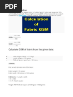 BF, Cobb, GSM Calculation For Paper | PDF | Teaching Methods & Materials