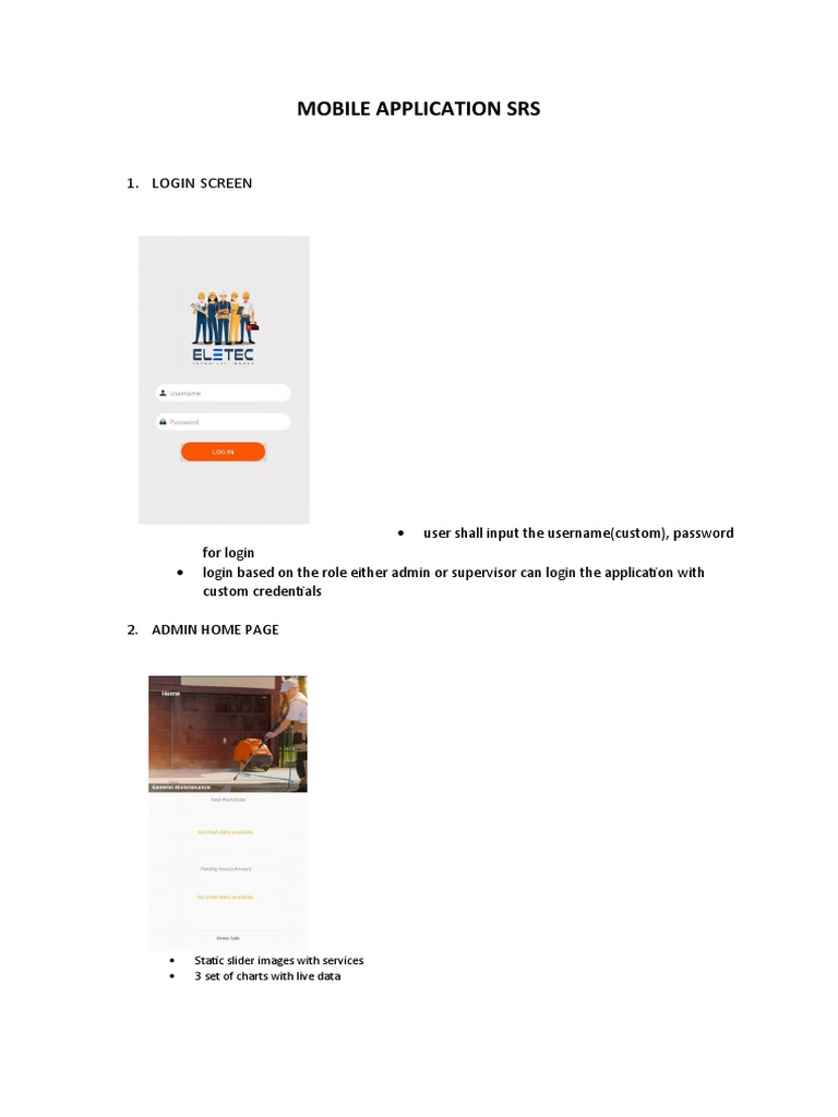 Mobile Application SRS | PDF | Login | Software