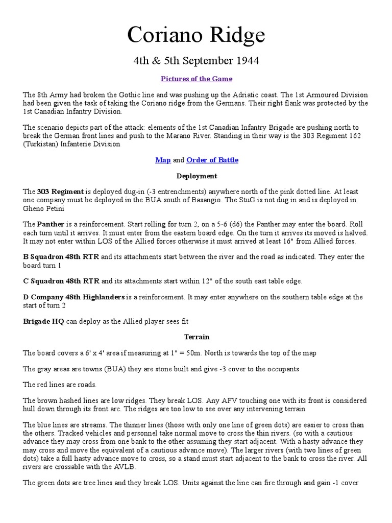 Coriano Ridge: 4th & 5th September 1944 | PDF | Conflicts | Global ...