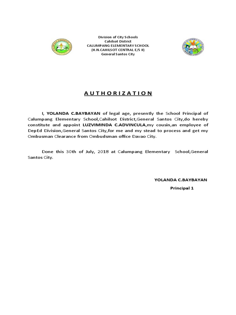 Authorization Format | PDF