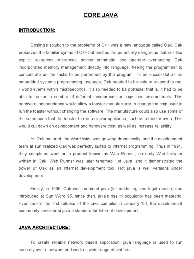 Core Java | PDF | Class (Computer Programming) | Inheritance (Object Oriented Programming)