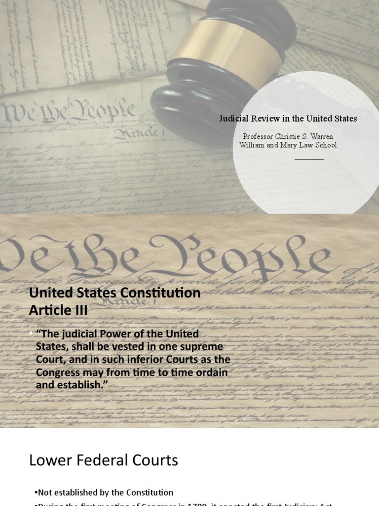 U.S. Judicial Review Explained | PDF | Article Three Of The United ...