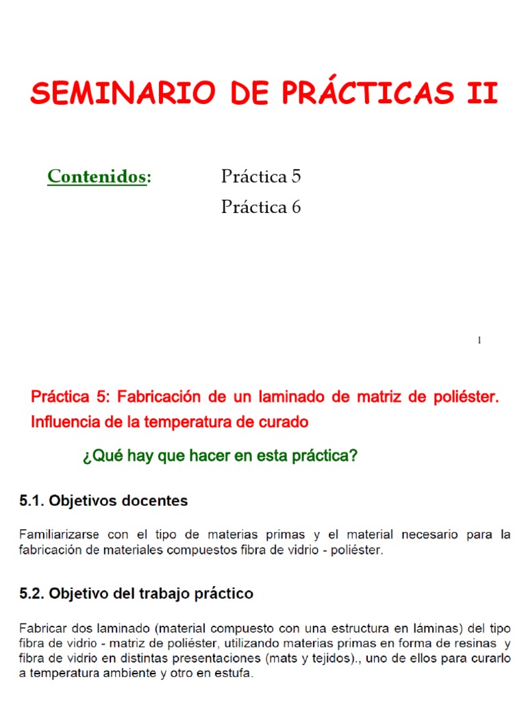 Seminario Pract 5 A 6 | PDF | Material compuesto | Epoxy