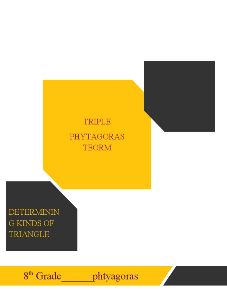 8 Grade - Phtyagoras: Triple Phytagoras Teorm | PDF