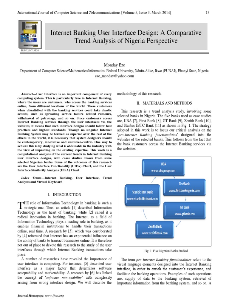 Internet Banking User Interface Design: A Comparative Trend Analysis of ...