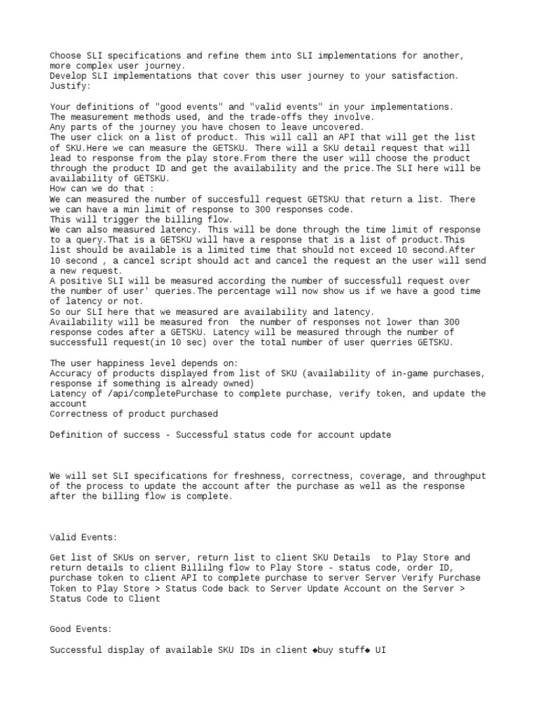 Choose SLI specifications and refine them into SLI implementations for ...