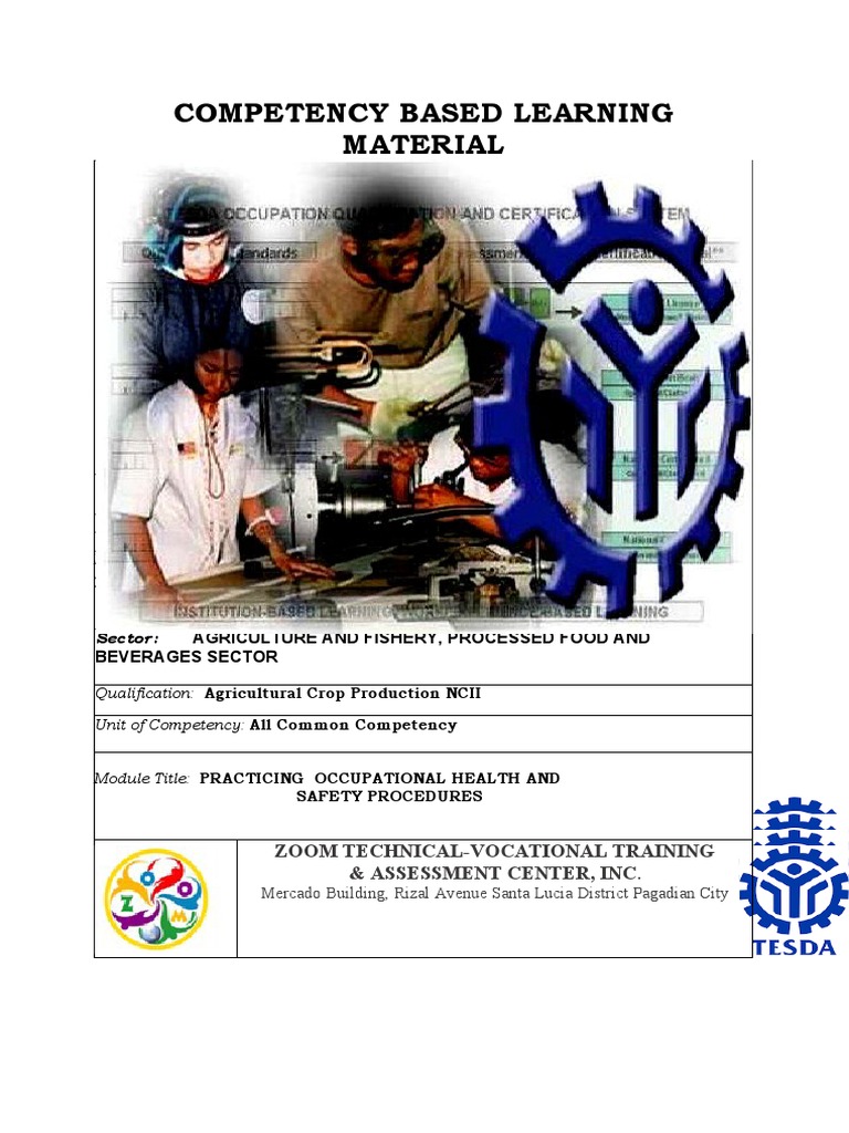 Competency Based Learning Material: Zoom Technical-Vocational Training ...