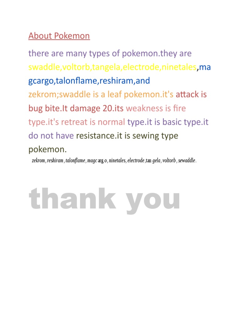 Pikachu Story Summary | PDF