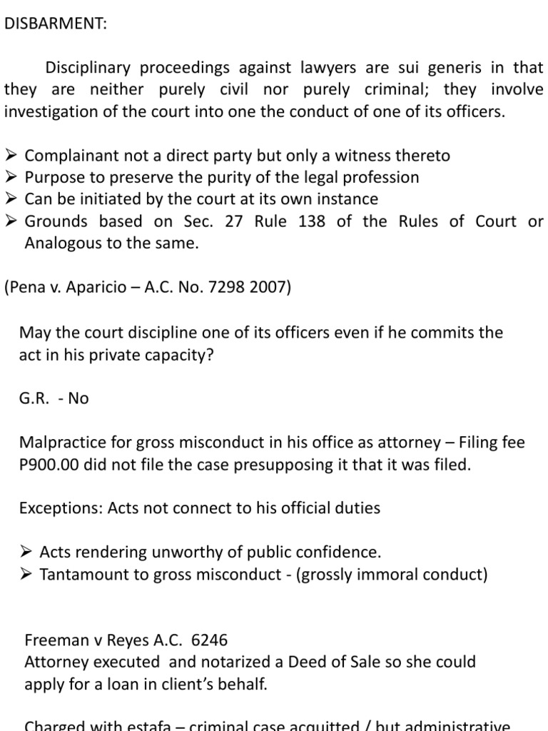 Disbarment PDF | Download Free PDF | Disbarment | Lawyer