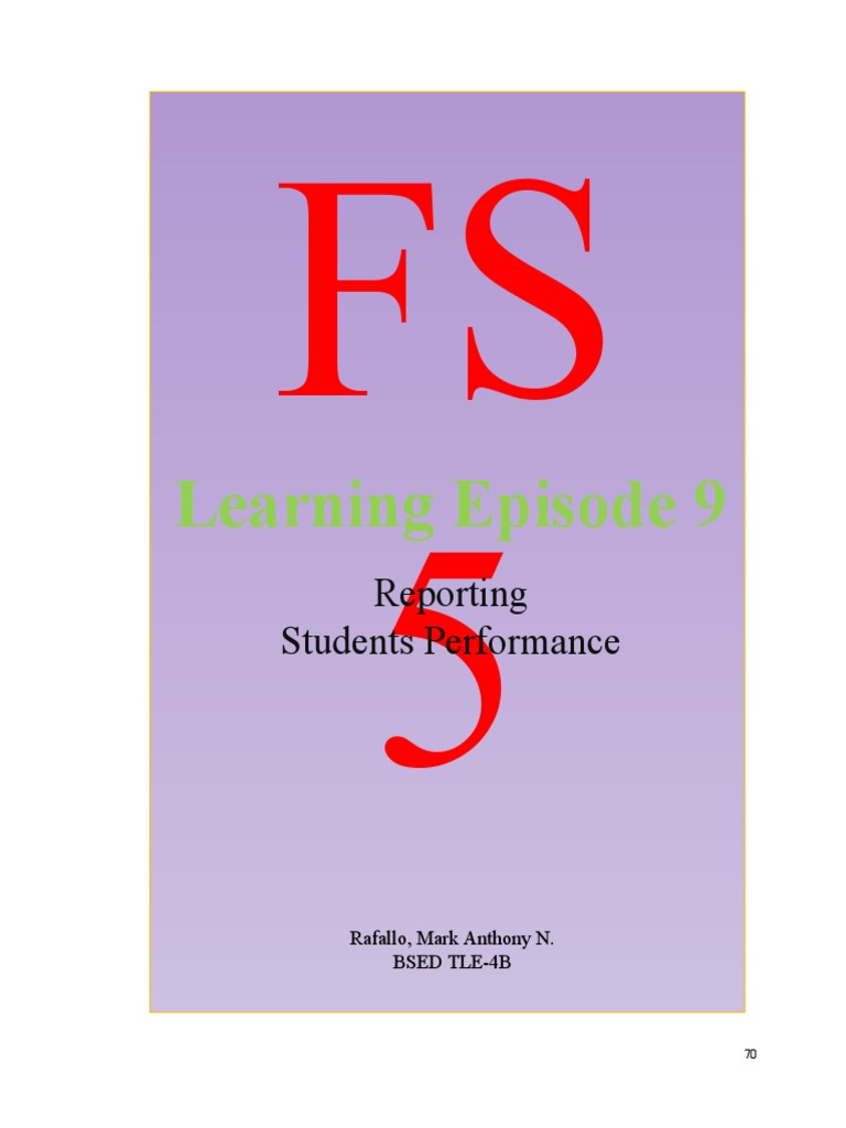 Fs 5 Episode 9 | PDF | Educational Assessment | Psychological Concepts