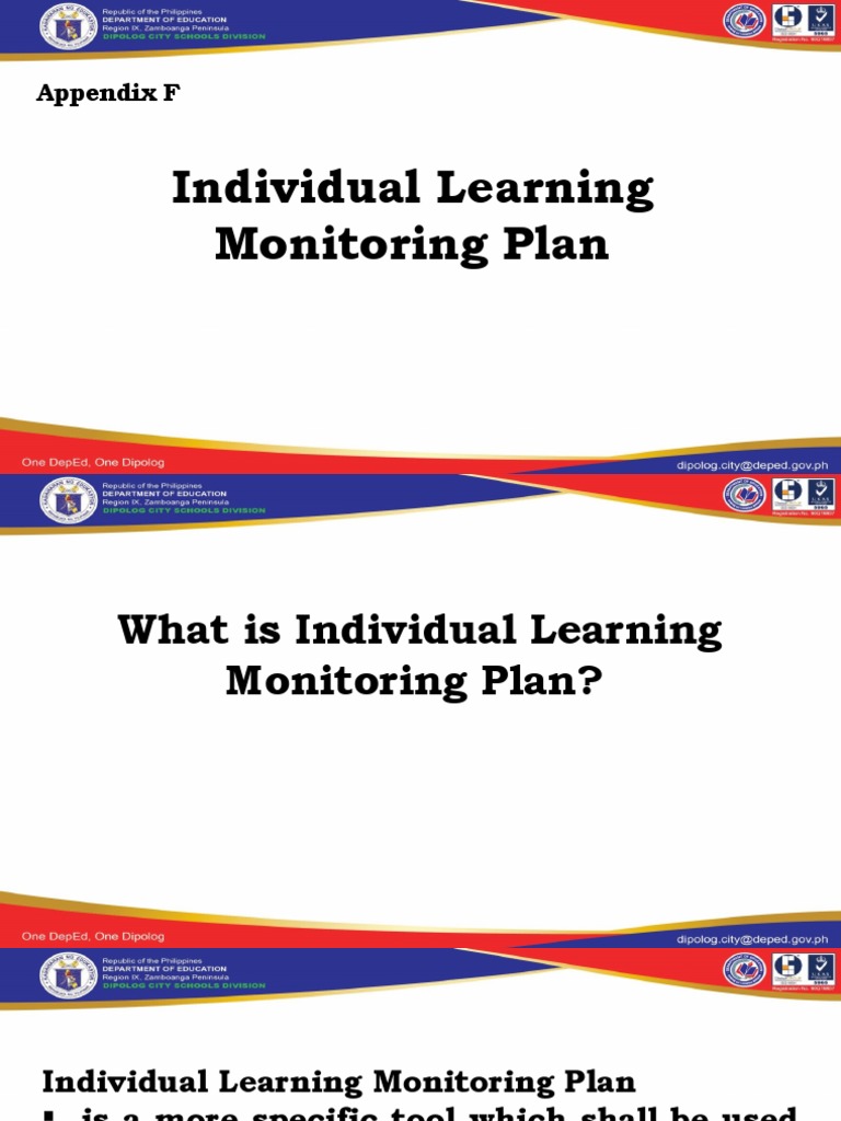 Individual Learning Monitoring Plan: Appendix F | PDF | Educational ...