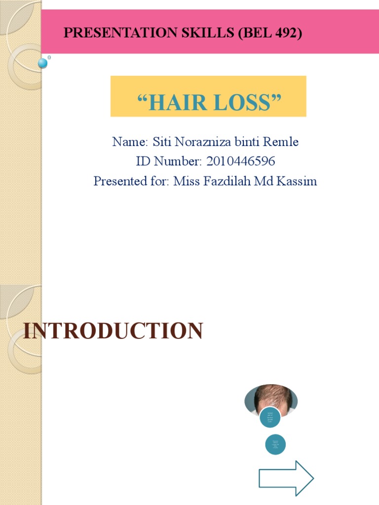 "Hair Loss": Presentation Skills (Bel 492) | PDF