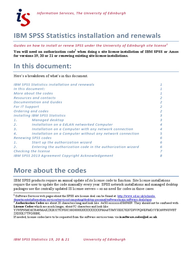IBM SPSS Statistics Installation and Renewals | PDF | Spss | License