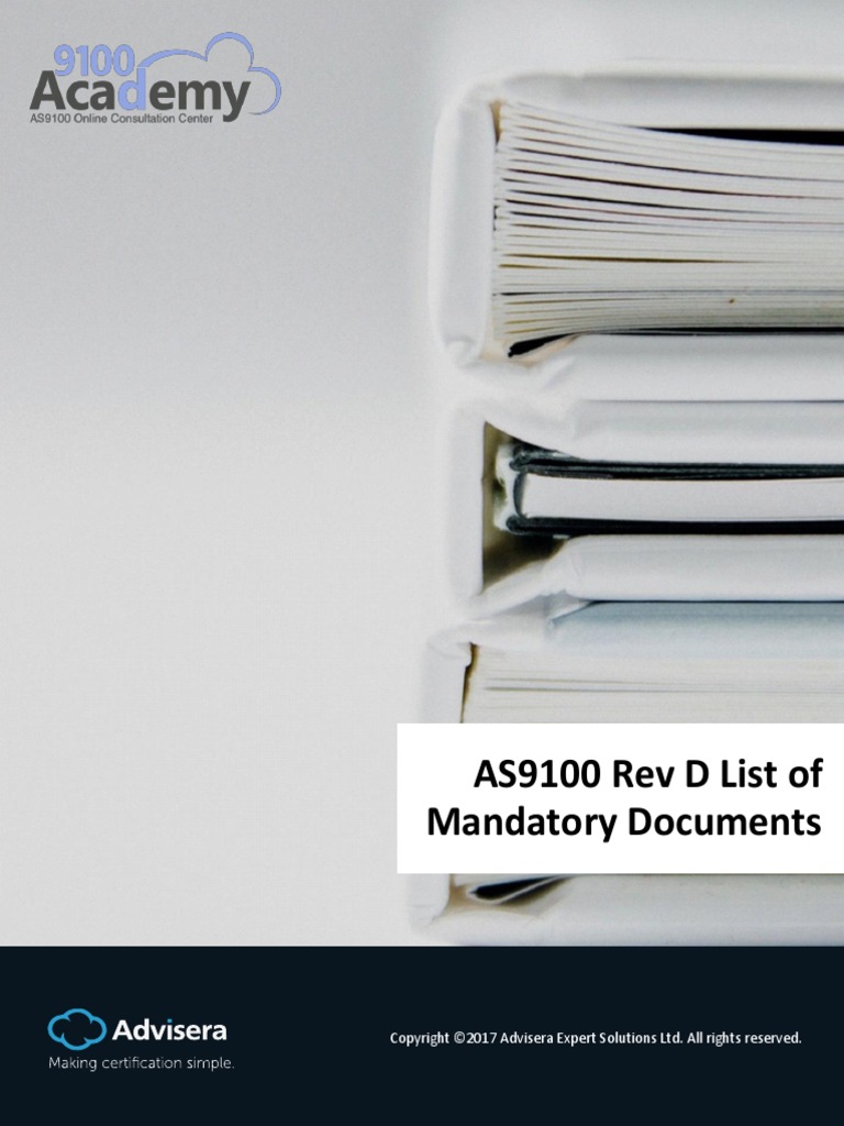AS9100D List of Mandatory Documents Whitepaper en | PDF | Business ...