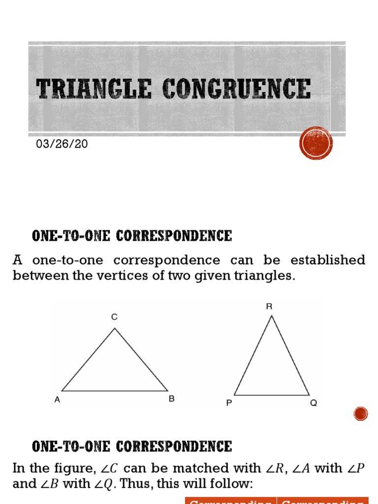 Triangle Congruence PDF | Download Free PDF | Geometric Shapes | Triangle