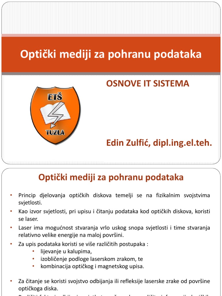 OIS - P9 - Opticki Mediji Za Pohranu Podataka | PDF