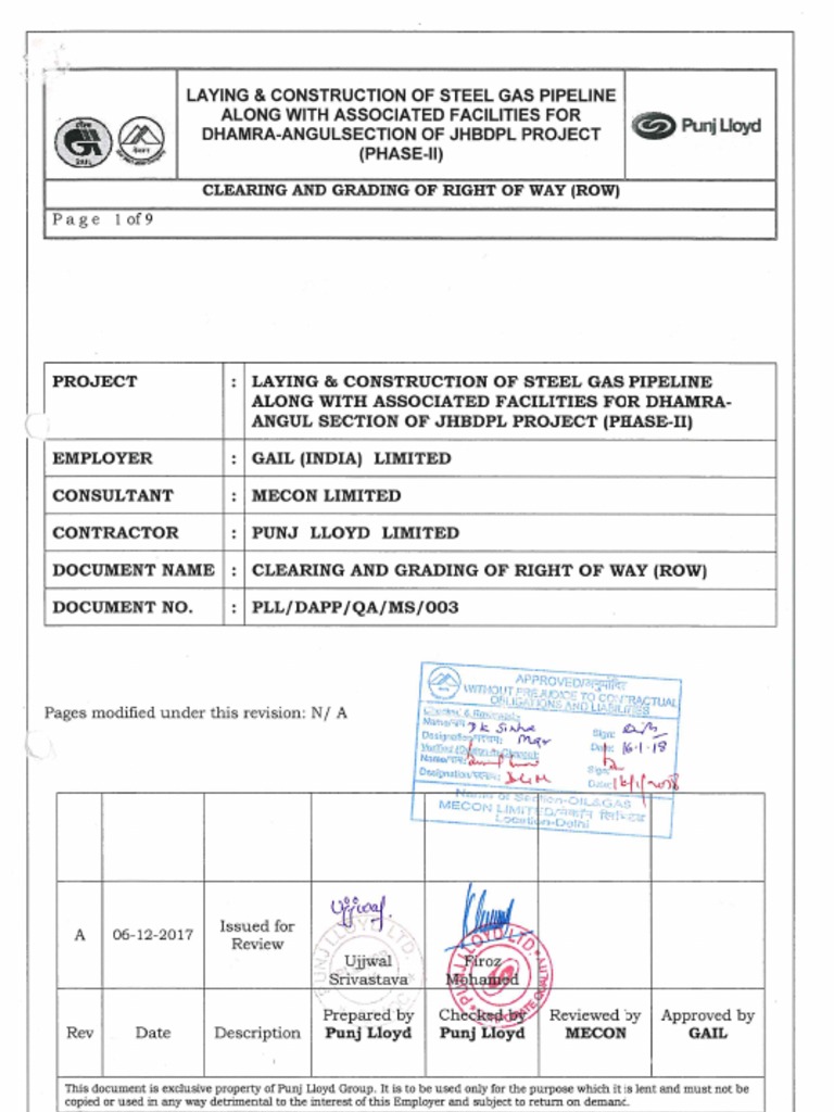 Clearing and Grading of Right of Way (Row) PDF | PDF