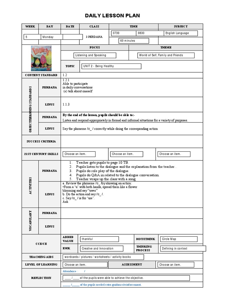 Lesson Plan Yr 3 Week 5+linus | PDF | Lesson Plan | Teachers