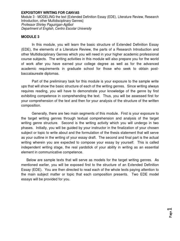 Expository Writing Module | PDF | Service Learning | Essays