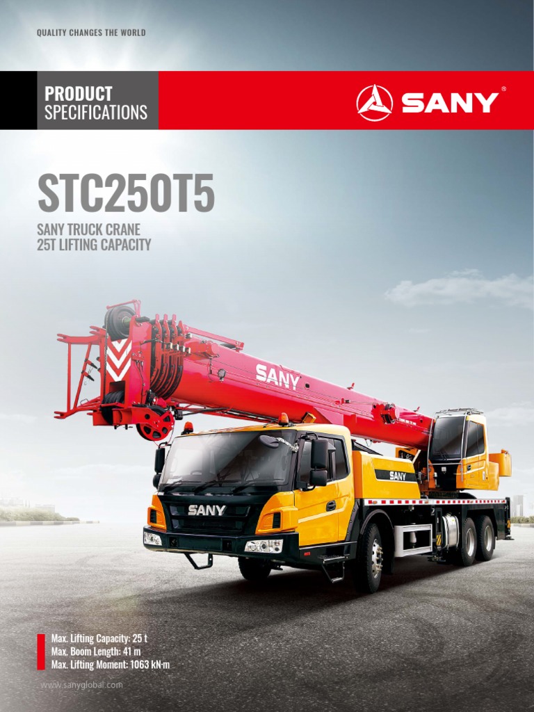 Sany Crane-Brochure STC250C5-YR1 | PDF | Crane (Machine) | Truck