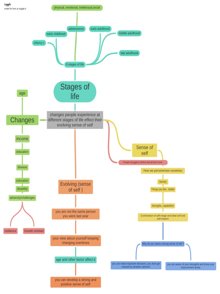 Mind Map Central Idea | PDF | Self Concept | Self