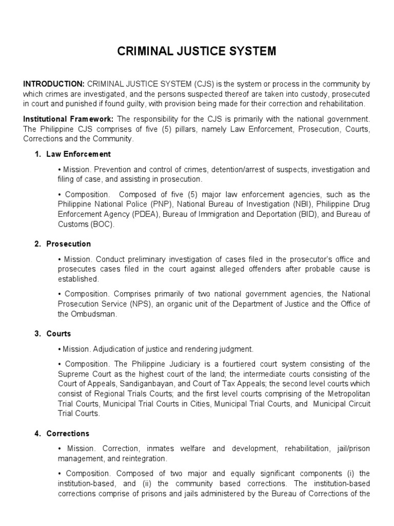 Criminal Justice System | PDF | Prosecutor | Search And Seizure