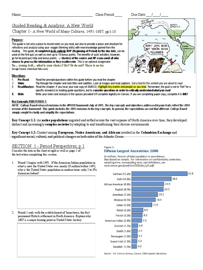 Guided Reading & Analysis: A New World Chapter 1 | PDF | Spanish Empire ...