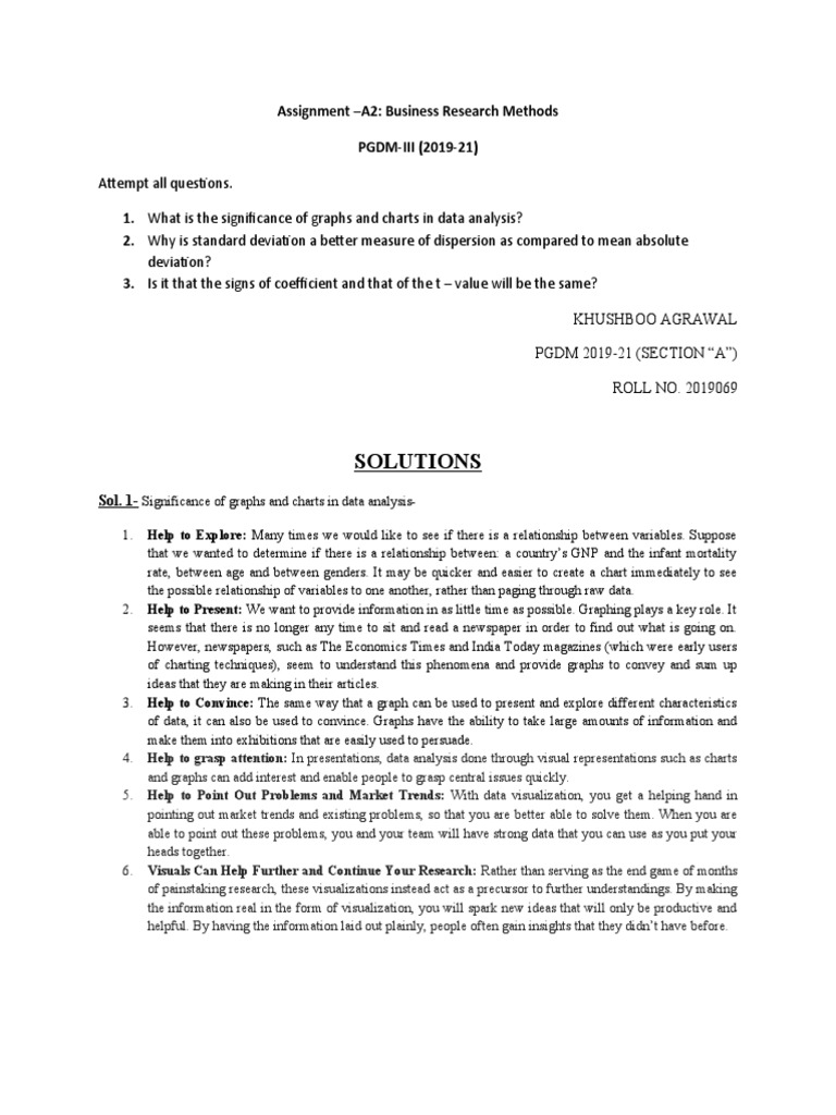 Solutions: Attempt All Questions | PDF | Standard Deviation | Regression Analysis