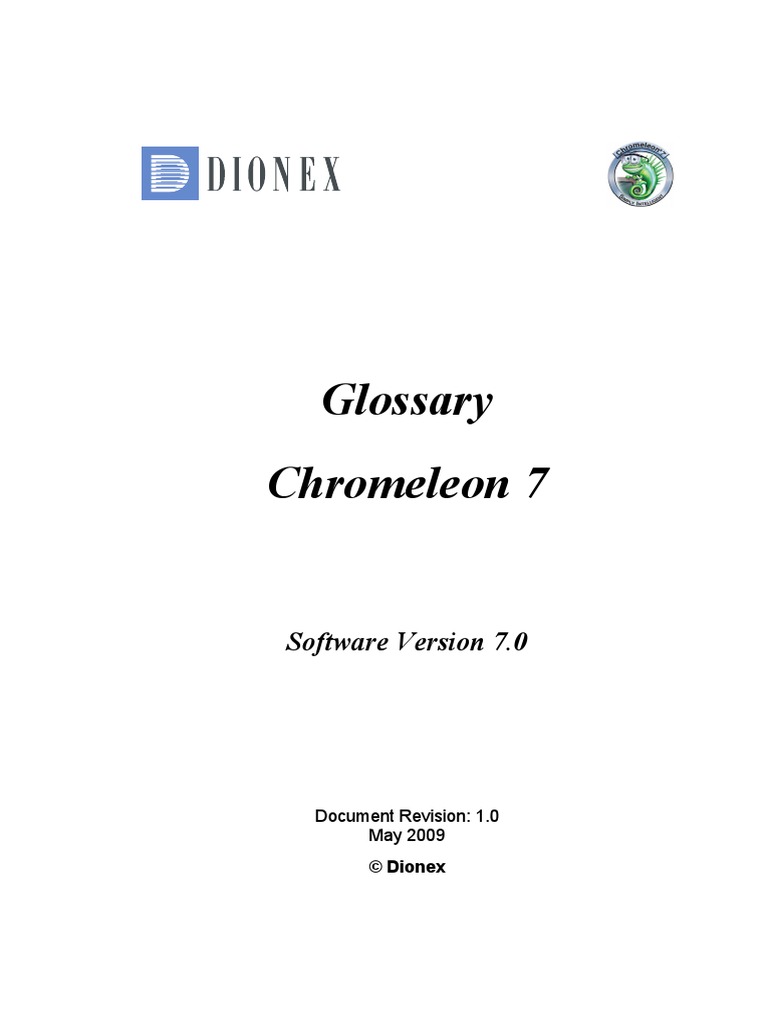 Glossary Chromeleon 7: Software Version 7.0 | PDF | Computing | Software