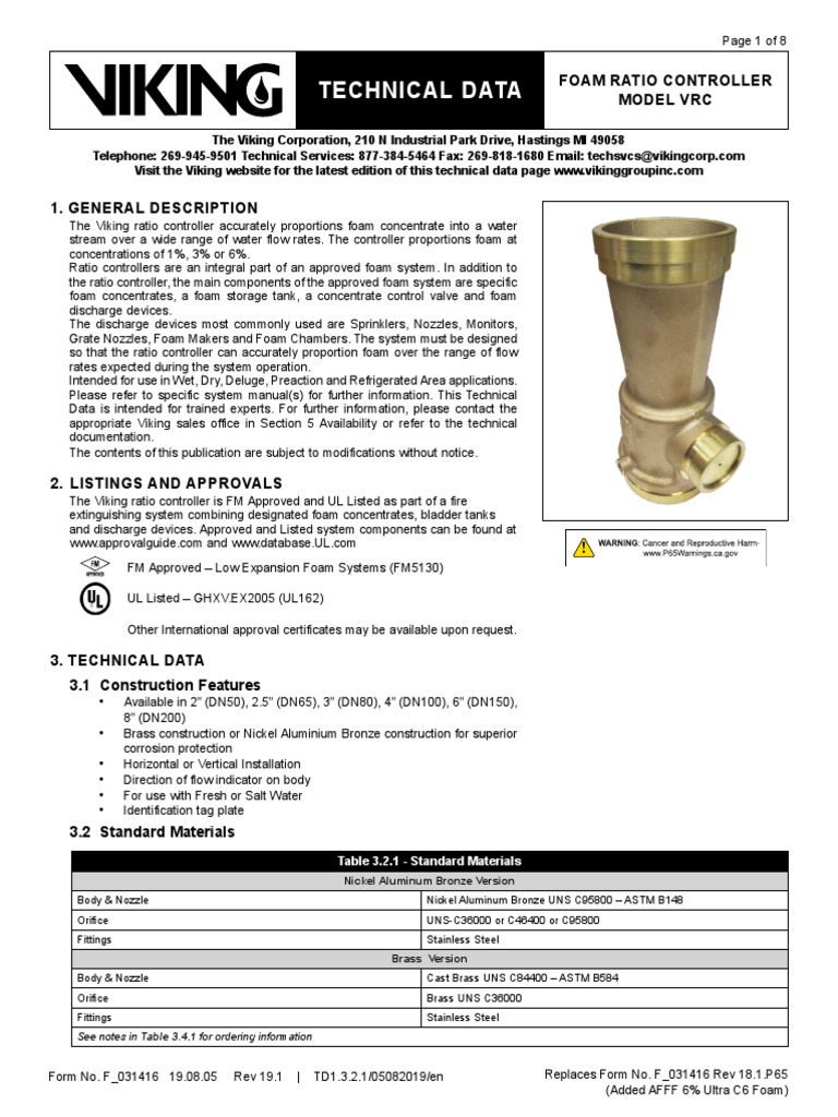 Foam Ratio Controller | PDF | Flow Measurement | Fire Sprinkler System