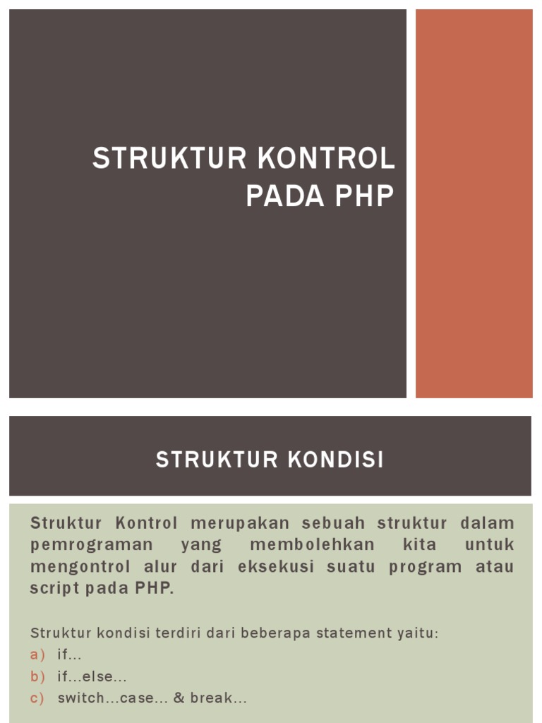 Struktur Kontrol Pada PHP | PDF