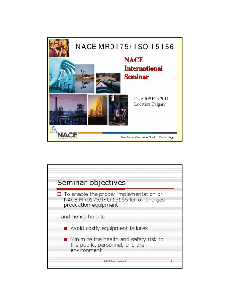 NACE Seminar PowerPoint PDF | PDF | Stainless Steel | Steel
