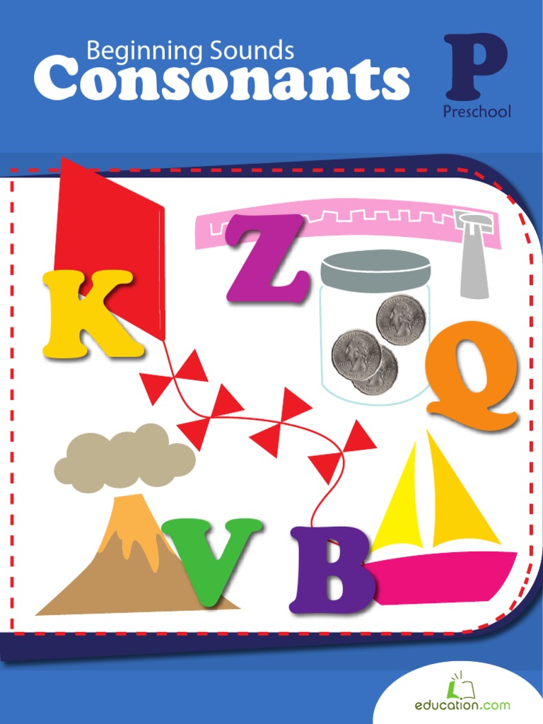Beginning Sounds Consonants Workbook | PDF | Human Communication | Notation