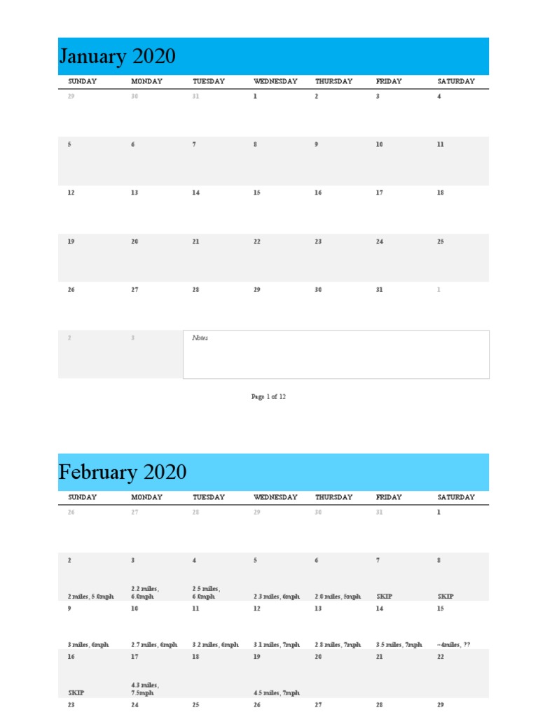 January 2020: Sunday Monday Tuesday Wednesday Thursday Friday Saturday ...