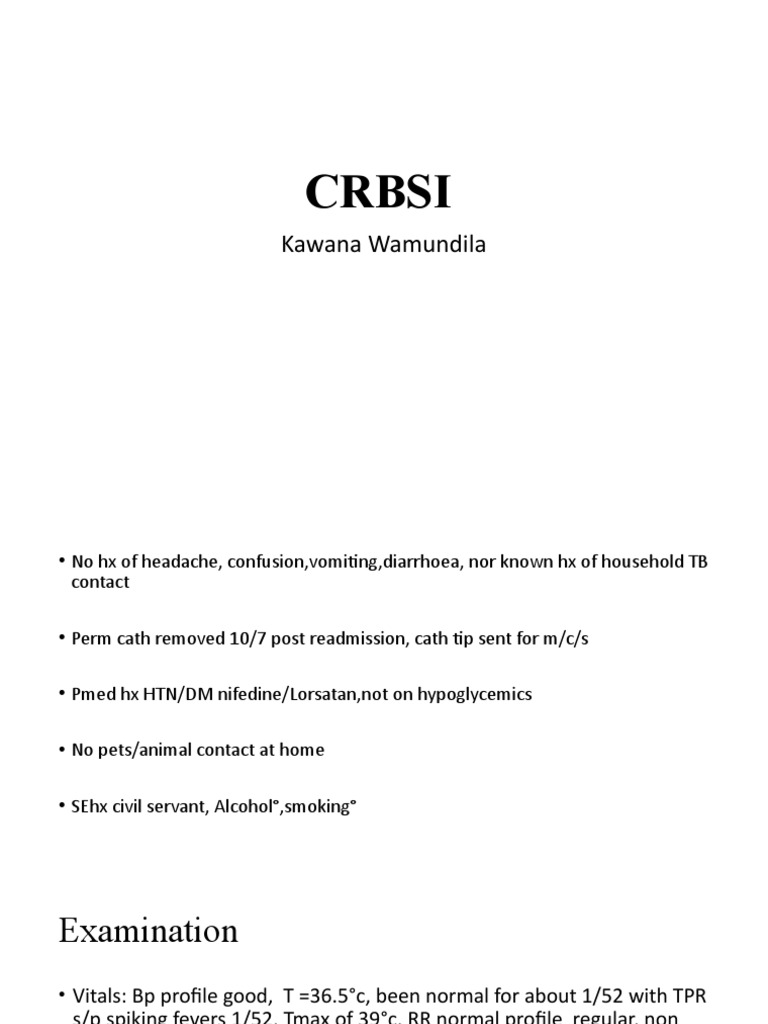 CRBSI | PDF | Staphylococcus Aureus | Sepsis
