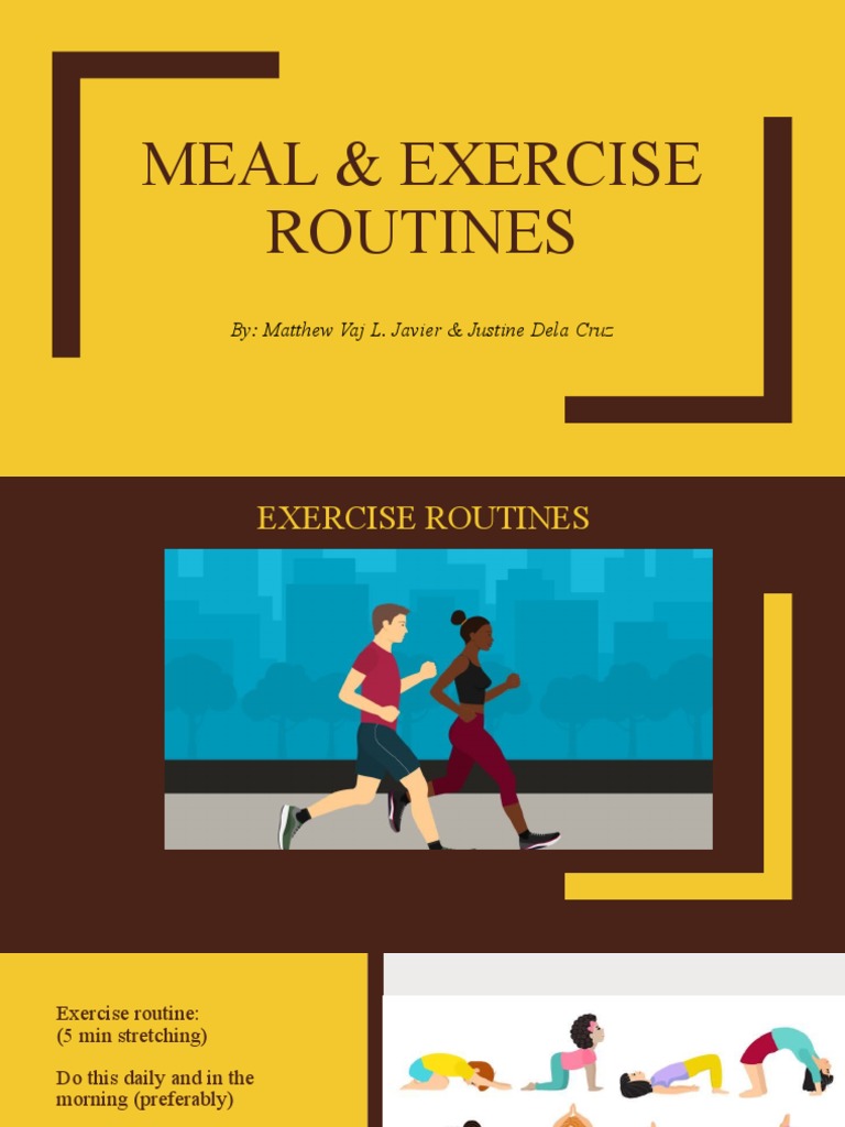 Meal & Exercise Routines | PDF
