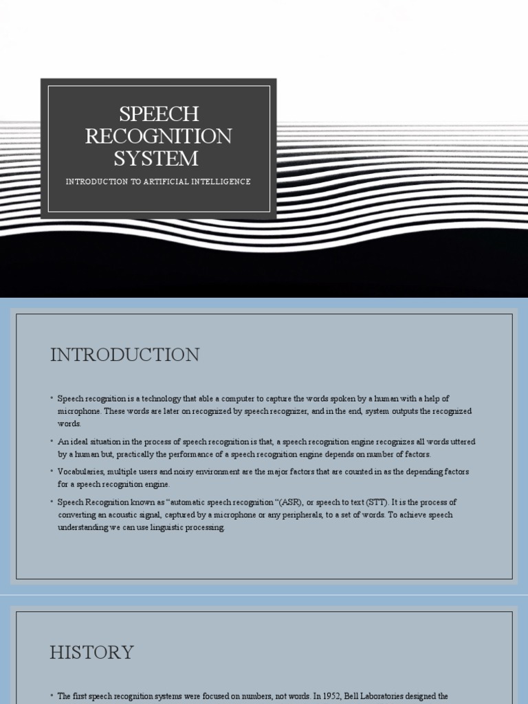 SPEECH RECOGNITION SYSTEM Final | PDF | Speech Recognition | Speech