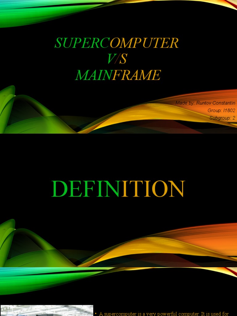 Computer Versus Frame | PDF | Mainframe Computer | Supercomputer