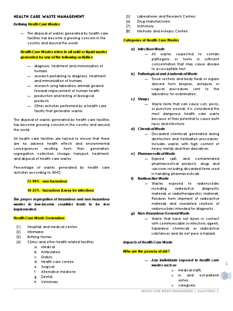 Health Care Waste Management | PDF | Waste Management | Incineration