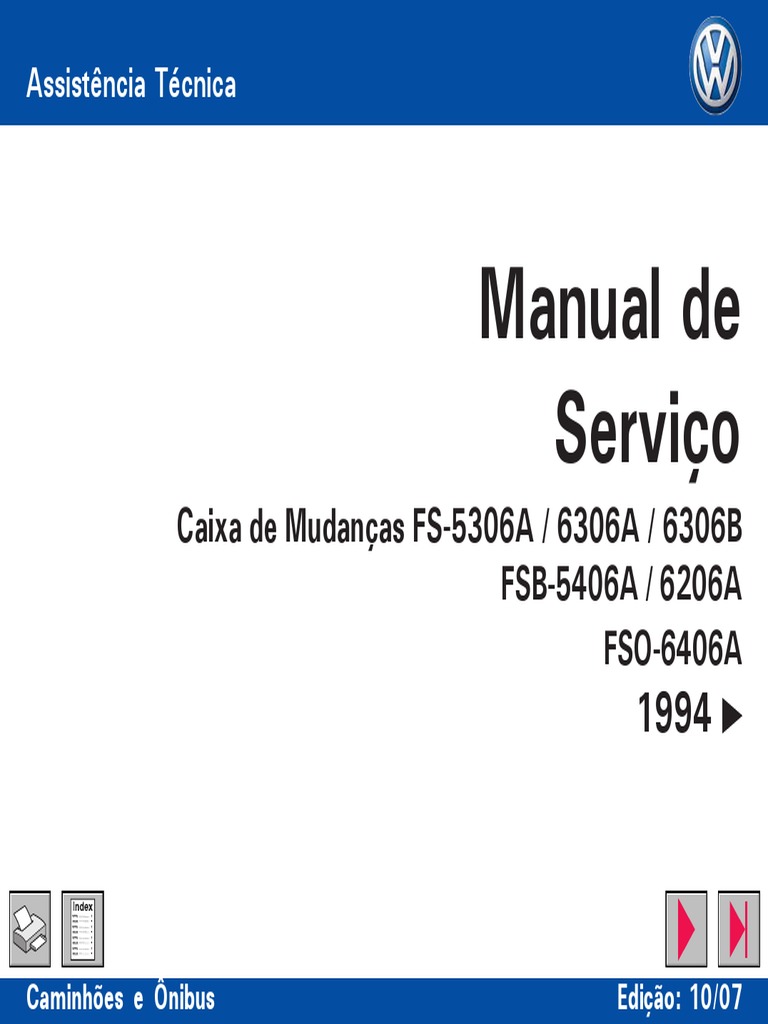 Manual Transmissao FS 5306A 6306A 6306B FSB 5406A 6206A FSO 6406A | PDF ...