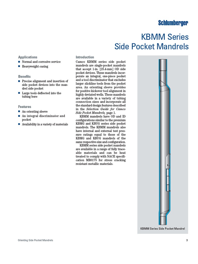 Camco KBMM, KBMG, KBUG Side Pocket Mandrel | PDF | Pipe (Fluid ...